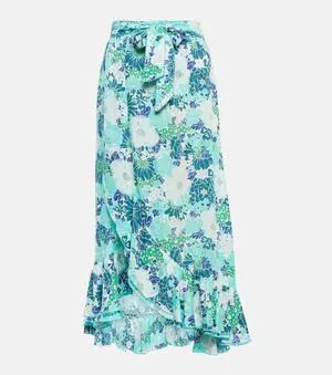 Poupette St Barth Aude Floral Midi Skirt - Multicoloured