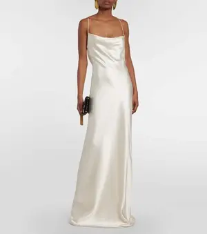 Saint Laurent Silk Satin Gown