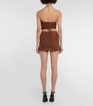 Alessandra Rich Asymmetrical Strapless Top