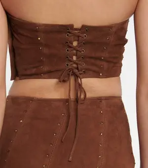 Alessandra Rich Asymmetrical Strapless Top