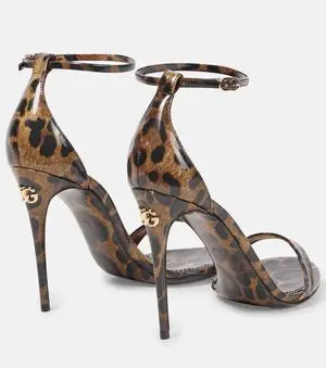 Dolce & Gabbana Leopard-print Leather Sandals