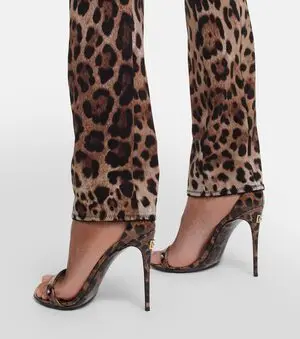 Dolce & Gabbana X Kim Leopard-print Leather Sandals