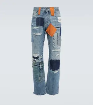 Dolce & Gabbana Patchwork Straight Jeans