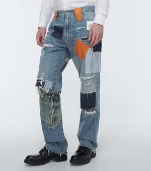 Dolce & Gabbana Patchwork Straight Jeans