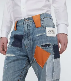 Dolce & Gabbana Patchwork Straight Jeans