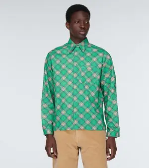 ERL Checked Cotton Corduroy Shirt