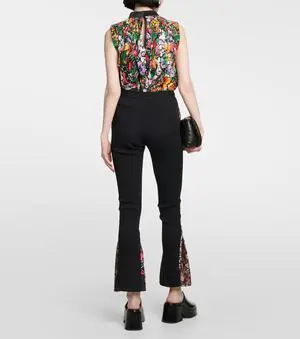 Sacai High-rise Floral Pants