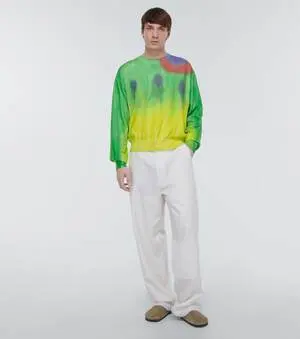 THE ELDER STATESMAN Dreamscape Cotton-blend Sweater