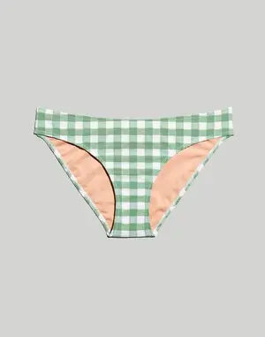 Madewell Mw Classic Contrast Bikini Bottom In Check