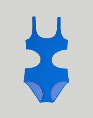 Madewell Solid &amp; Striped&reg; Sarah Cutout One-piece Swimsuit - Azure