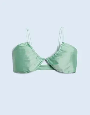 Madewell Jade Swim Micro Kora Bikini Top - Seafoam Sheen