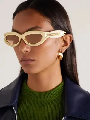 Bottega Veneta Oval-frame Sunglasses