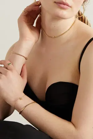 JENNIFER MEYER Mini Wishbone 18-karat Bracelet