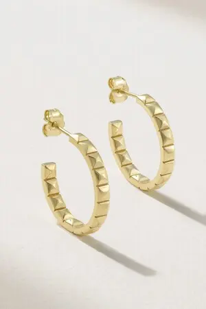 JENNIFER MEYER Small Square 18-karat Hoop Earrings