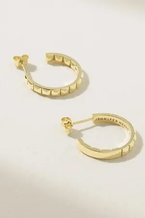 JENNIFER MEYER Small Square 18-karat Hoop Earrings