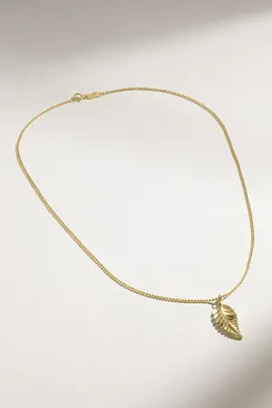 JENNIFER MEYER Small Leaf 18-karat Necklace