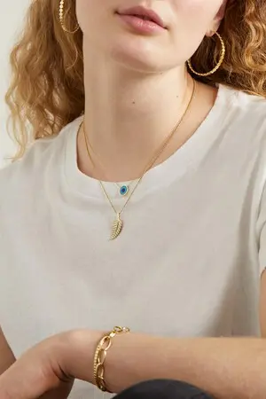 JENNIFER MEYER Small Leaf 18-karat Necklace