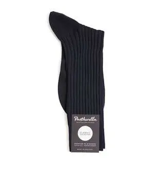 Pantherella Ribbed Danvers Socks - Navy