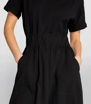 ME+EM Cotton Open-back Midi Dress