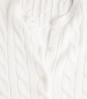 Polo Ralph Lauren Cotton Cable-knit Cardigan - White