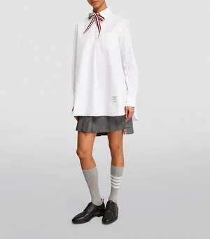 Thom Browne 4-bar Stripe Bow-tie Shirt
