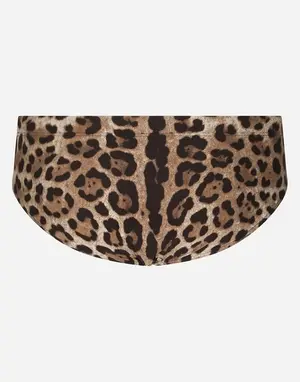 Dolce & Gabbana Leopard Printed Swim Briefs