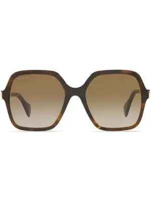 Gucci Gucci Eyewear Tortoiseshell Square Sunglasses Brown