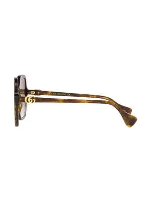 Gucci Square Frame Sunglasses - Brown