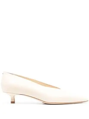 AeydĒ Clara Kitten-heel Pumps - Neutrals