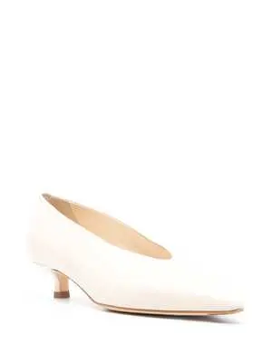 AeydĒ Clara Kitten-heel Pumps - Neutrals