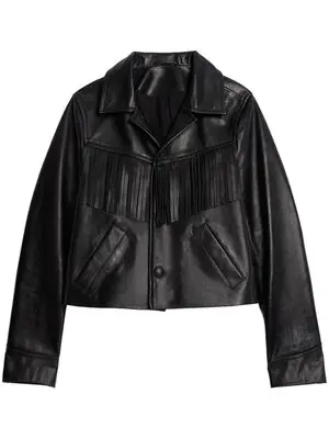 Ami Tasselled Leather Jacket