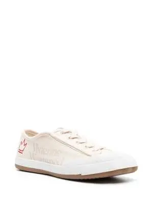 VIVIENNE WESTWOOD Logo-print Low-top Sneakers - Neutrals