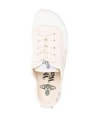 VIVIENNE WESTWOOD Logo-print Low-top Sneakers - Neutrals