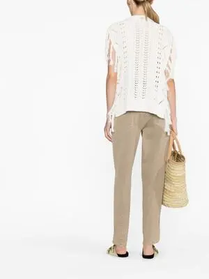 TWINSET Fringed Open-knit Top