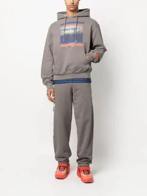 Heron Preston Logo-print Cotton Track Pants - Grey