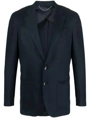 BILLIONAIRE Logo-embroidery Linen Blazer