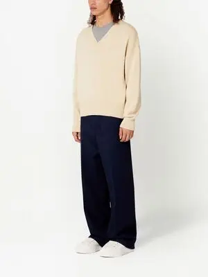 AMI Paris De Coeur V-neck Jumper