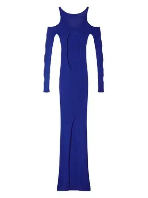 Off-White Ribbed Cut-out Dress