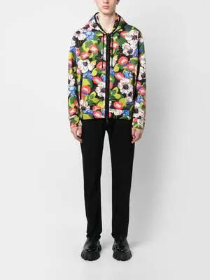 Dsquared2 Floral-print Hooded Jacket