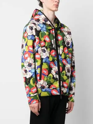 Dsquared2 Floral-print Hooded Jacket