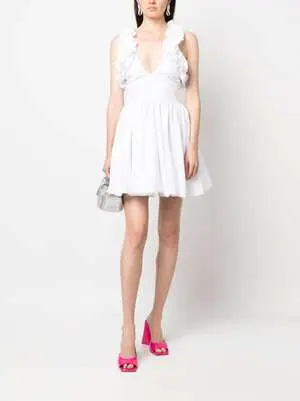 MSGM Ruffled-sleeve Flared Dress