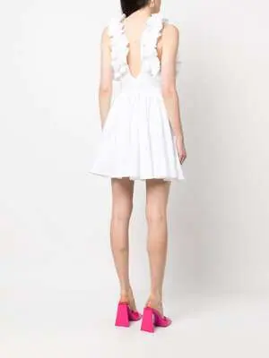 MSGM Ruffled-sleeve Flared Dress
