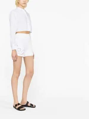 Ermanno Scervino Lace-trim High-waisted Shorts