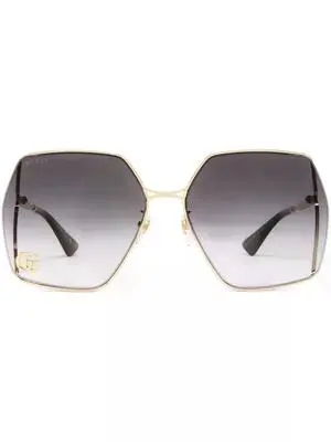 Gucci Logo-engraved Sunglasses - Yellow