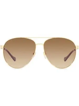 Gucci Gucci Eyewear Interlocking G Pilot-Frame Sunglasses 2300i1 Gold