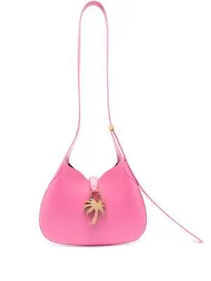 Palm Angels Hobo Leather Shoulder Bag - Pink