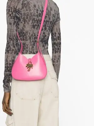 Palm Angels Hobo Leather Shoulder Bag - Pink