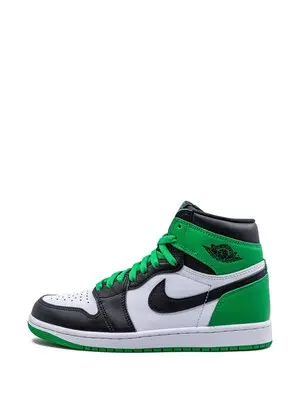 JORDAN Air 1 High Lucky Green Sneakers - Black