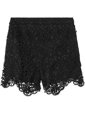 Burberry High-waisted Macramé Lace Shorts