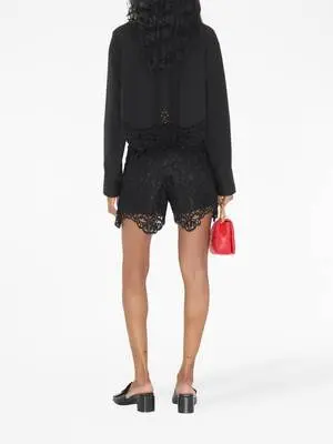 Burberry High-waisted Macramé Lace Shorts